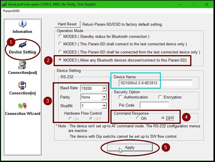 How to configure a Parani Bluetooth Adapter – Cargas Energy