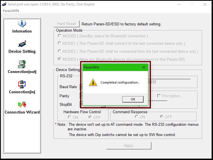 How to configure a Parani Bluetooth Adapter – Cargas Energy